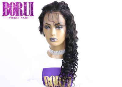 China Comfortable Full Lace Human Wigs With Baby Hair Natural Color Soft Durable Swiss Lace for sale
