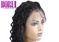 China Comfortable Full Lace Human Wigs With Baby Hair Natural Color Soft Durable Swiss Lace for sale