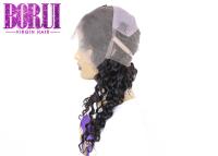 China Dyed Brazilian Human Hair Deep Wave Full Lace Wigs With Baby Hair Bleached for sale