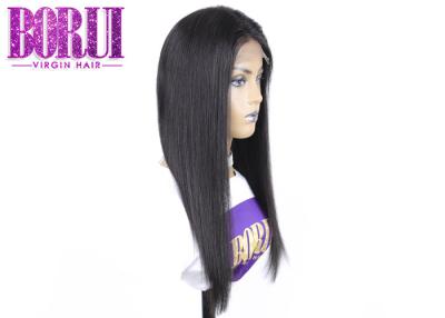 China Virgin Silk Straight Custom Lace Wigs Double Drawn Weft Any Colors Available for sale