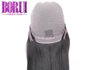 China Virgin Silk Straight Custom Lace Wigs Double Drawn Weft Any Colors Available for sale