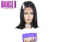 China Virgin Silk Straight Custom Lace Wigs Double Drawn Weft Any Colors Available for sale