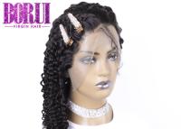 China Brazilian Full Lace Human Wigs Deep Curly With Baby Hair Dyed Bleached Medium Cap Size for sale