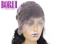 China Peruvian Natural Wave Lace Wig With Baby Hair Full Lace Curly Average Size for sale