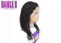 China Full Lace HD Deep Curly Wig Human Hair , Pre Pluked Brazilian Human Hair Wigs for sale