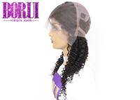 China HD Pre Plucked Human Hair Lace Wigs , Brazilian Human Hair Wig Baby Hair for sale