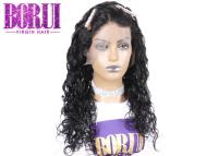 China Full And Thick Malaysian Hair Wigs , Pre Plucked Glueless Natural Wave Full Lace Wig for sale
