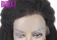 China Kinky Straight Human Frontal Wigs Glueless Swiss Lace Frontal Natural Colors for sale