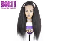 China Straight Human Hair Lace Front Wigs Free Part Kinky Virgin 100% Swiss Natural Colors for sale