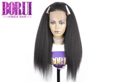 China Straight Human Hair Lace Front Wigs Free Part Kinky Virgin 100% Swiss Natural Colors for sale