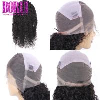 China 250% Density Full Lace Human Wigs Water Wave Brazilian With Baby Hair Smooth for sale