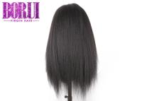 China Malaysian Preplucked Kinky Straight Lace Frontal , Virgin Long Lace Front Wigs Human Hair for sale