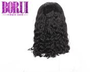 China 180 Density Human Hair Lace Front Wigs Pre Plucked Malaysian Water Wave Bob Wigs for sale