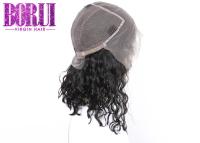 China Natural Hairline With Baby Hair Short Water Wave Bob , Human Front Lace Wigs for sale