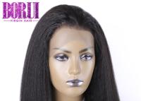 China Yaki Straight Full Lace Human Hair Wig Pre Plucked Hairline Glueless Brazilian Hair Wig for sale
