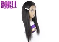 China Natural Color Full Lace Human Wigs Brazilian Kinky Yaki Straight Soft Smooth for sale