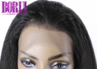 China Natural Color Full Lace Human Wigs Brazilian Kinky Yaki Straight Soft Smooth for sale