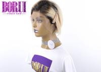 China Virgin Cuticle Aligned Hair , 1B / 613 Blonde Pixie Wig Brazilian Silky for sale