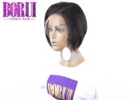 China Short Bob Lace Front Wig , Pre Plucked Natural Hairline Wig Pixie Straight for sale