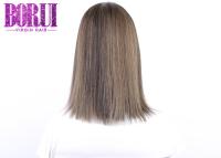 China 180% Density Mix Color Virgin Hair , Straight Pre Plucked Full Lace Wig for sale