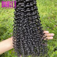 China Peruvian Virgin Jerry Curl Weave Human Hair Kinky Curly Natural Color Human Hair Weft for sale