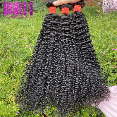 China Peruvian Virgin Jerry Curl Weave Human Hair Kinky Curly Natural Color Human Hair Weft for sale