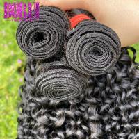 China Peruvian Virgin Jerry Curl Weave Human Hair Kinky Curly Natural Color Human Hair Weft for sale