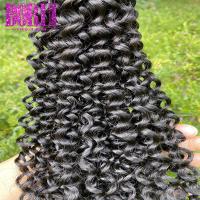 China 10A Grade Kinky Jerry Curl Human Hair , Peruvian Curly Hair With Closure for sale