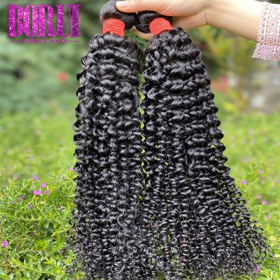 China 10A Grade Kinky Jerry Curl Human Hair , Peruvian Curly Hair With Closure for sale