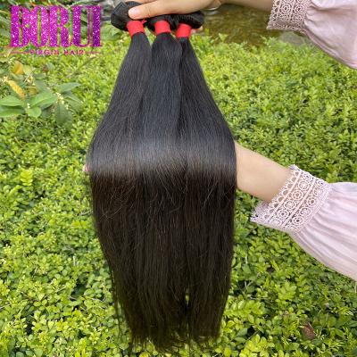China 8-30 Inchs Virgin Peruvian Human Hair Straight Peruvian Bundles Wefts Extensions for sale