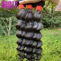 China Natural Wave Virgin Peruvian Human Hair 1/3/4 Hair Peruvian Natural Color Hair Weft for sale