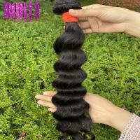 China Natural Wave Virgin Peruvian Human Hair 1/3/4 Hair Peruvian Natural Color Hair Weft for sale
