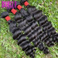 China Natural Wave Virgin Peruvian Human Hair 1/3/4 Hair Peruvian Natural Color Hair Weft for sale