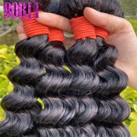 China 10A Virgin Peruvian Human Hair Deep For Women Soft Smooth Bleached Knots Full Lace Wig for sale