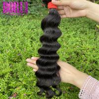 China Soft Natural Wave Peruvian Hair Double Weft 8-28 Inch Smooth Strong Weft for sale