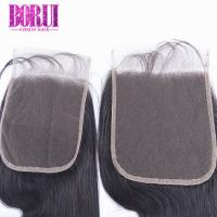 China Pre Plcuked Human Hair Lace Closure Hd Transparent Lace Brazilian Body Wave for sale