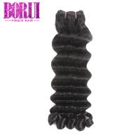 China Egg Natural Curly Hair Extensions , Double Drawn Hair Weft Funmi Natural Color for sale