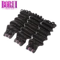 China Egg Natural Curly Hair Extensions , Double Drawn Hair Weft Funmi Natural Color for sale