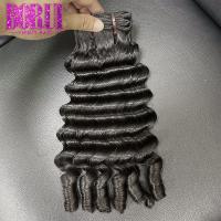 China Egg Natural Curly Hair Extensions , Double Drawn Hair Weft Funmi Natural Color for sale