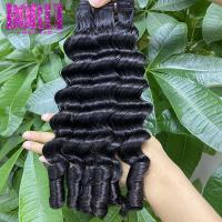 China Egg Natural Curly Hair Extensions , Double Drawn Hair Weft Funmi Natural Color for sale