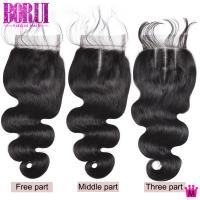 China Brazilian Unprocessed Hair Bundles With Closure , 6 * 6 5 * 5 4 * 4 Lace Closure for sale