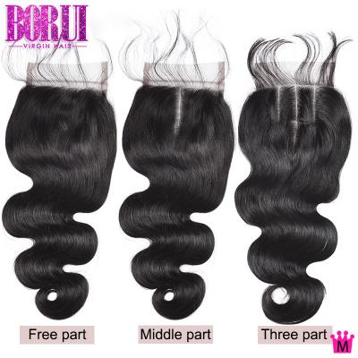 China Brazilian Unprocessed Hair Bundles With Closure , 6 * 6 5 * 5 4 * 4 Lace Closure for sale