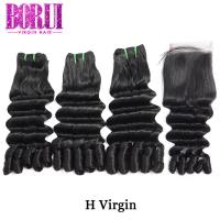 China Peruvian Egg Curl Double Drawn Human Hair For Black Women 8