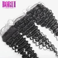 China 5*5 6*6 Human Hair Lace Closure Unprocessed Brazilian Deep Wave Soft Smooth for sale
