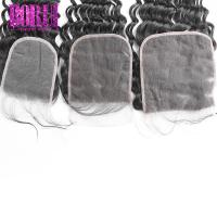 China 5*5 6*6 Human Hair Lace Closure Unprocessed Brazilian Deep Wave Soft Smooth for sale
