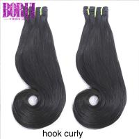 China Soft  Funmi Bone Double Drawn Human Hair Hook Curly Dyed Bleach No Tangling for sale