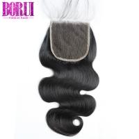 China 4 * 4 5 * 5 6 * 6 Lace Closure , Brazilian Pre Plucked Hair With Baby Hair Soft for sale