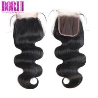 China 4 * 4 5 * 5 6 * 6 Lace Closure , Brazilian Pre Plucked Hair With Baby Hair Soft for sale