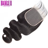 China 4 * 4 5 * 5 6 * 6 Lace Closure , Brazilian Pre Plucked Hair With Baby Hair Soft for sale
