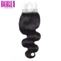 China Transparent Lace Human Hair Lace Closure Pre Plucked With Baby Hair All Color for sale